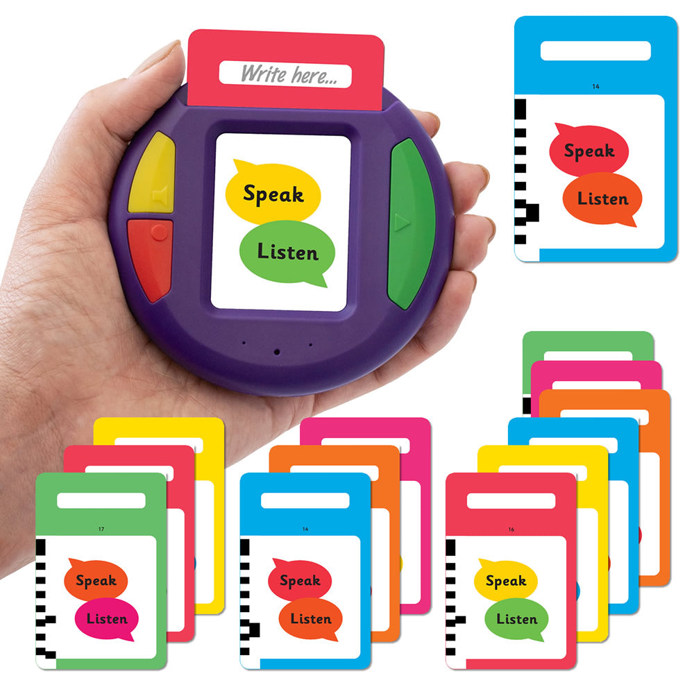 Talking Flash Card Reader - Voice Recordable - Speak, Record and Play ...